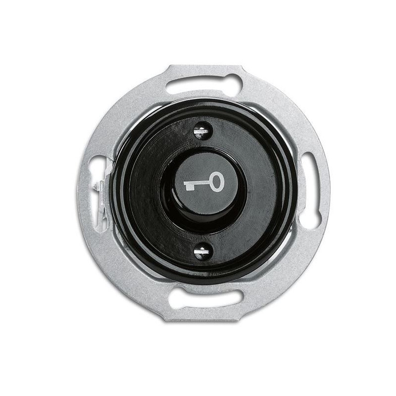 Black bakelite push button switch