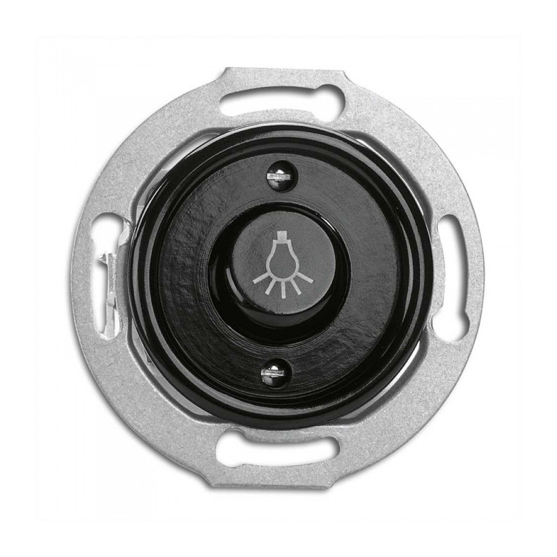Black bakelite push button switch