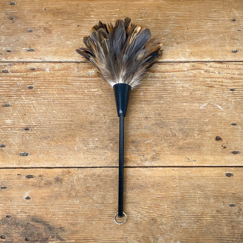 Natural rooster feather duster