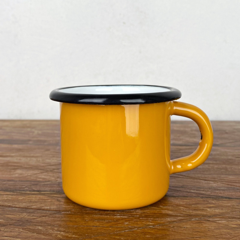 Colored enamel mug