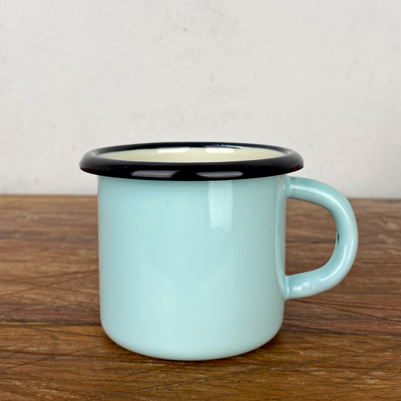 Colored enamel mug