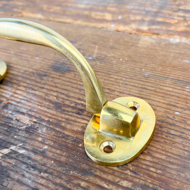 Polished brass trunk handle