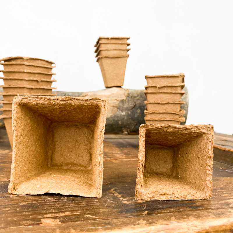 Biodegradable square peat pot