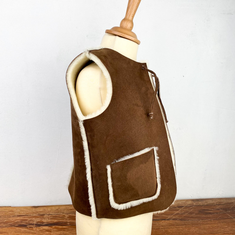 Shepherd's vest in lambskin
