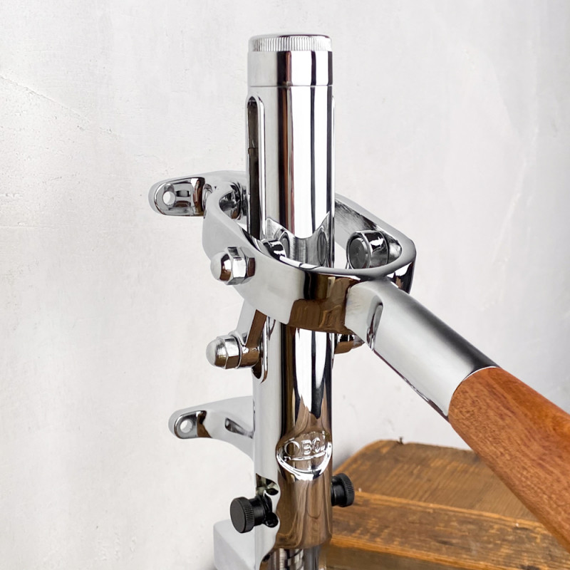 Chrome wall-mounted corkscrew