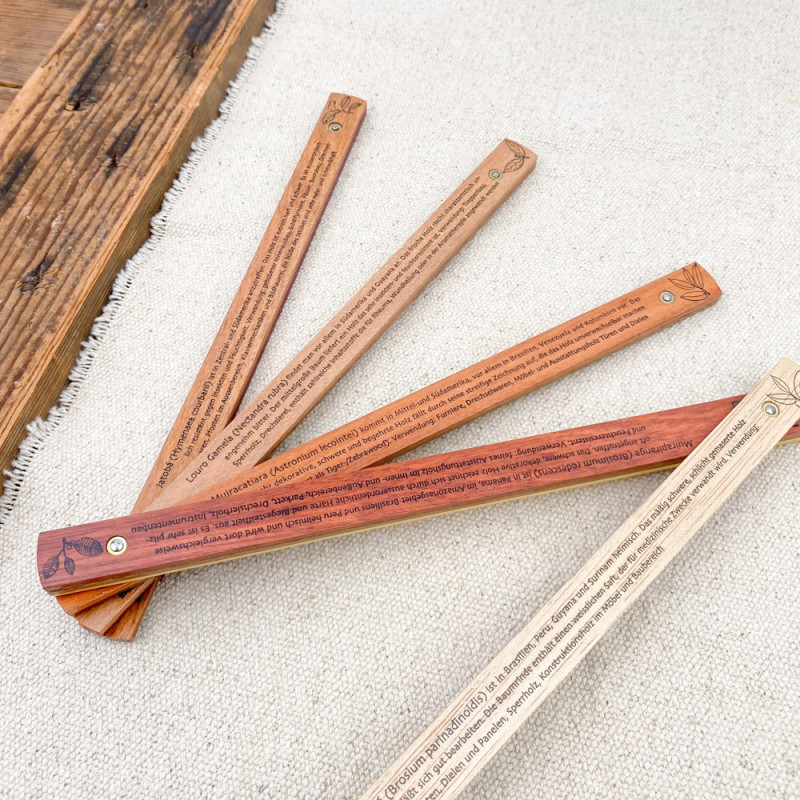 Brazilian wooden folding tape measure