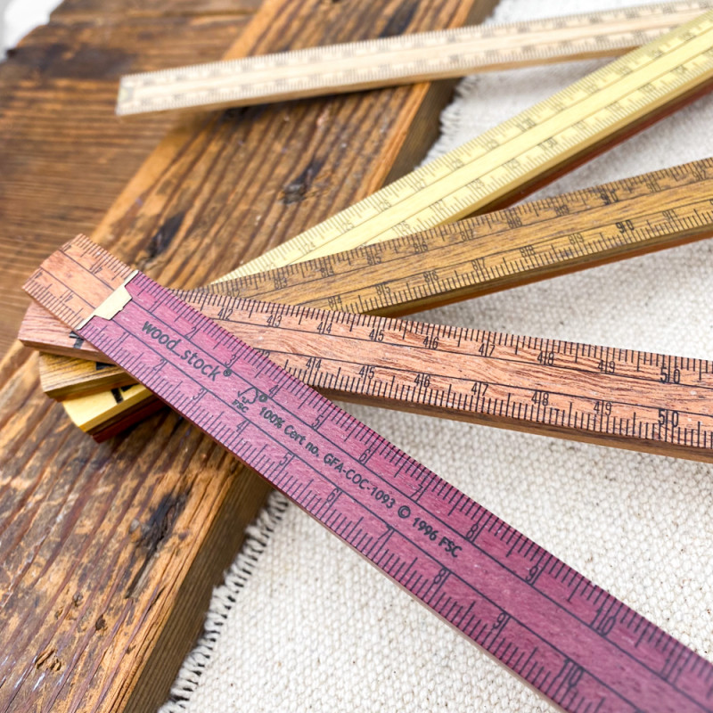 Brazilian wooden folding tape measure