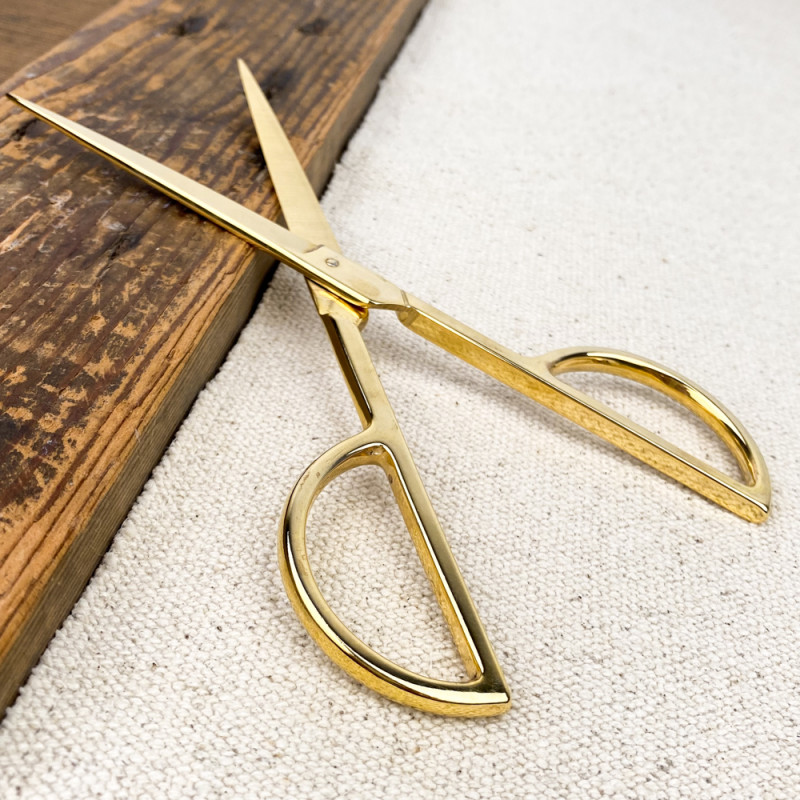 Golden inauguration scissors Made in France