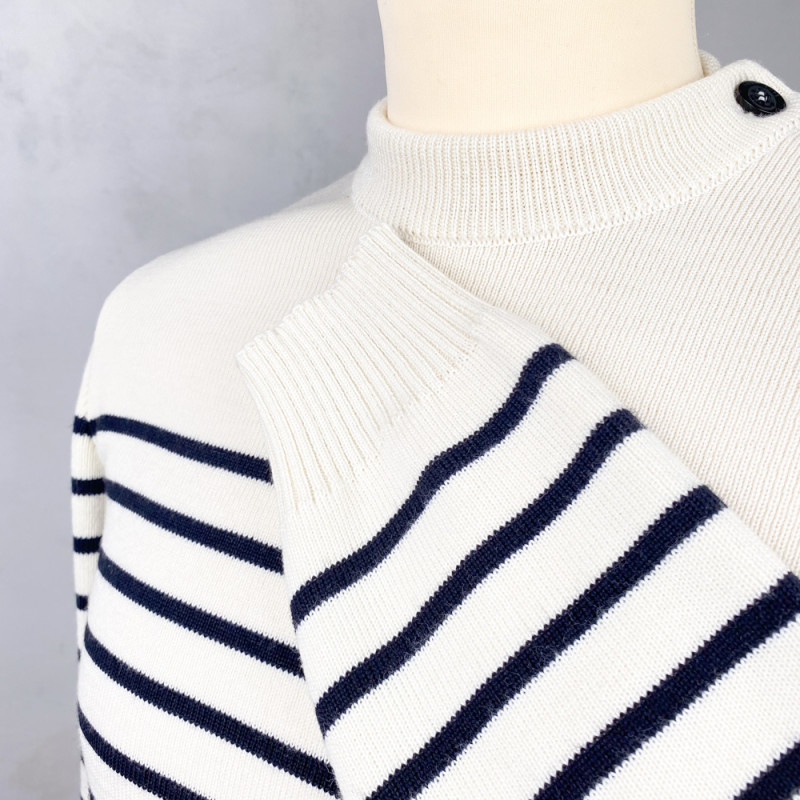 White striped sailor sweater