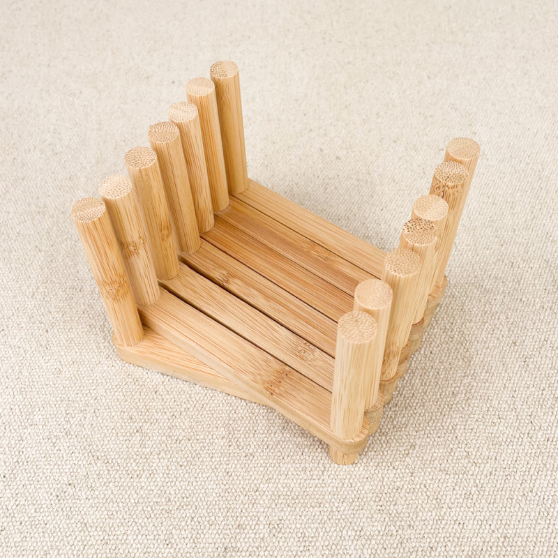 Folding bamboo drainer