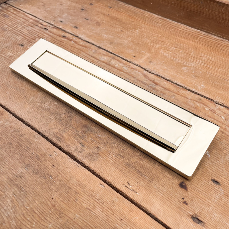 Brass swing letterbox inlet