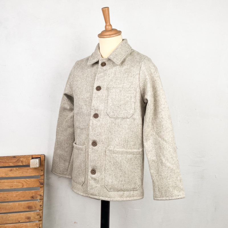 Jacket in ecru wool Le Laboureur