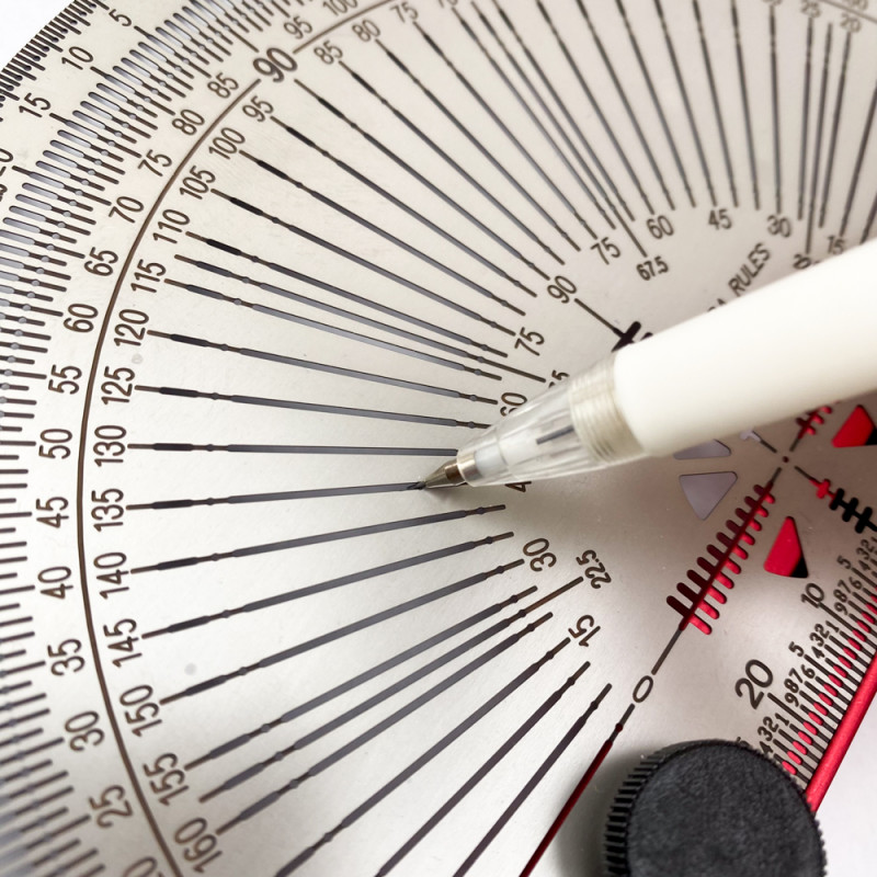 Angle Protractor and Precision Ruler