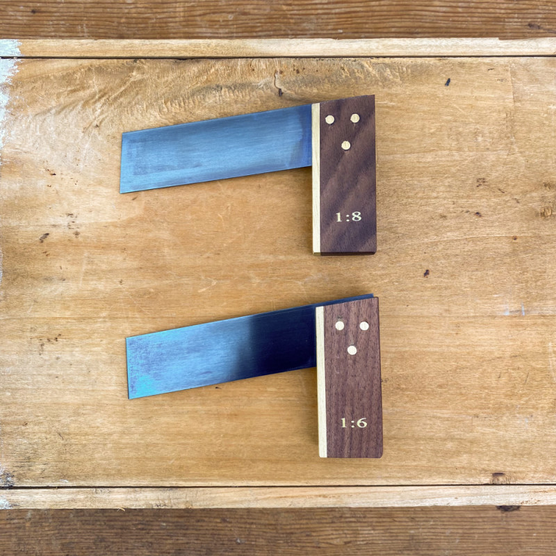 Rosewood and brass dovetail square