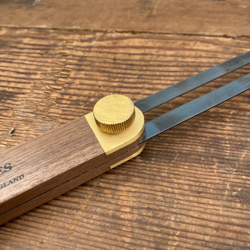 Rosewood and brass false square