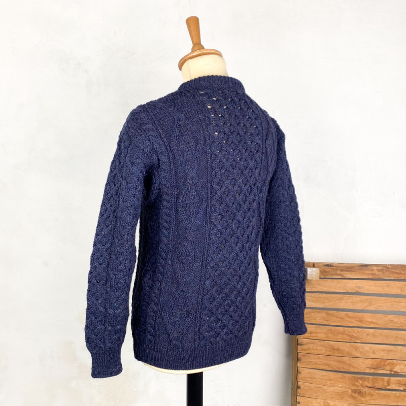 Navy blue wool sweater