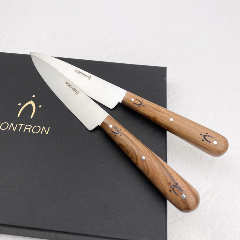 6 Nontron walnut table knives