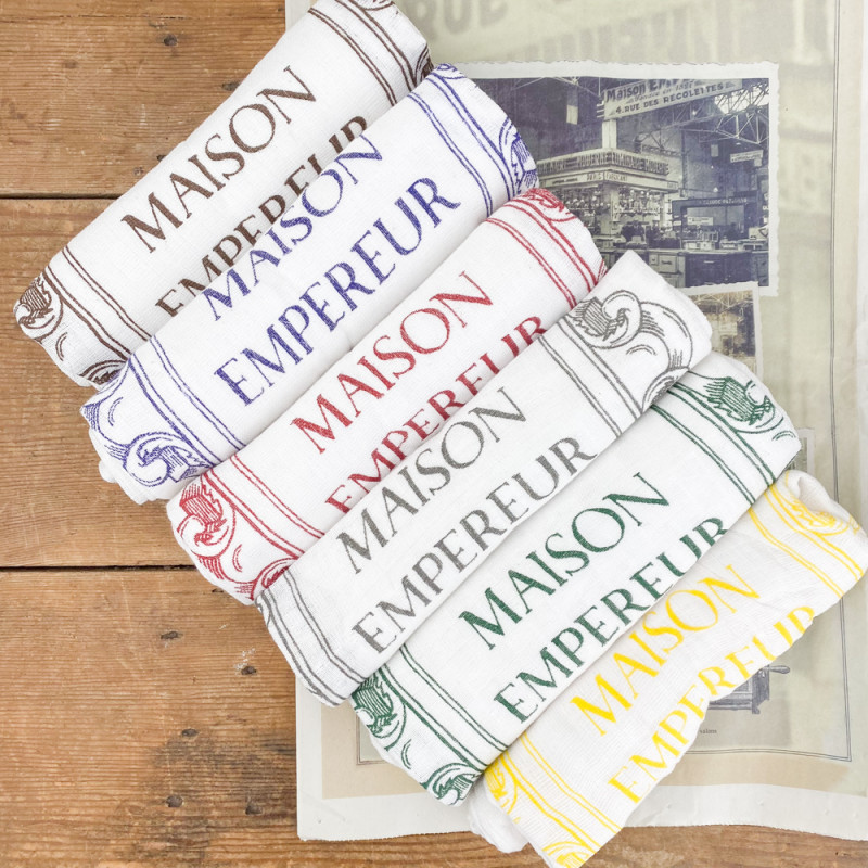Brown tea towel Maison Empereur