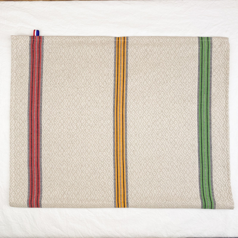 Traditional Basque tea towel 3 stripes