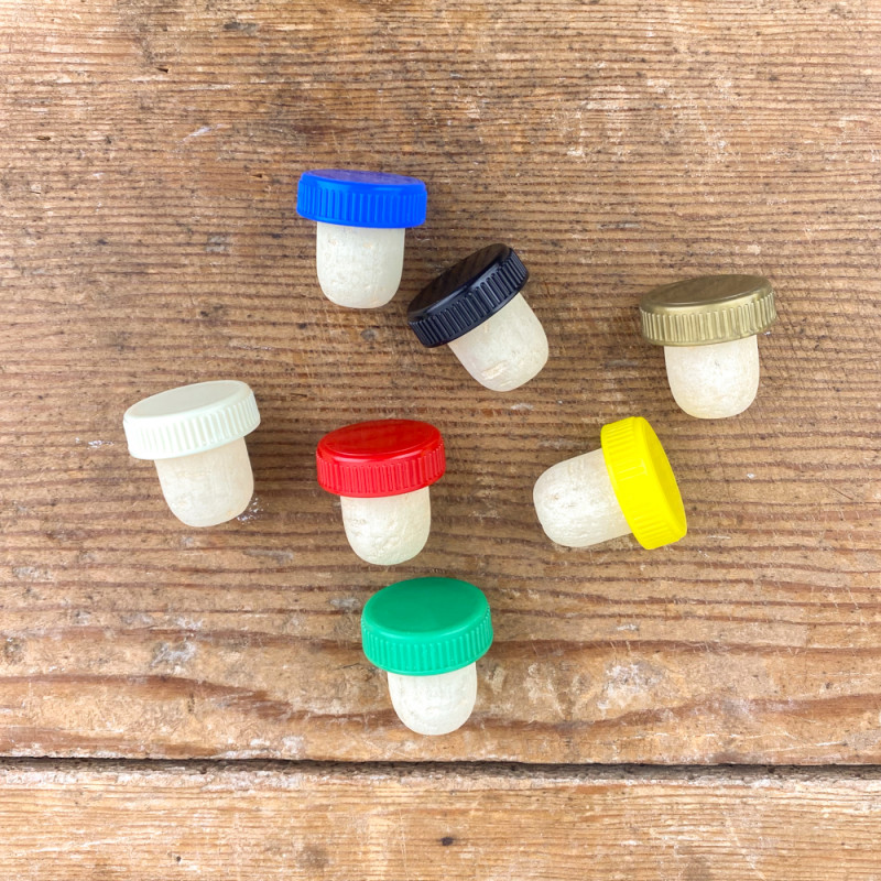 Cork with plastic head