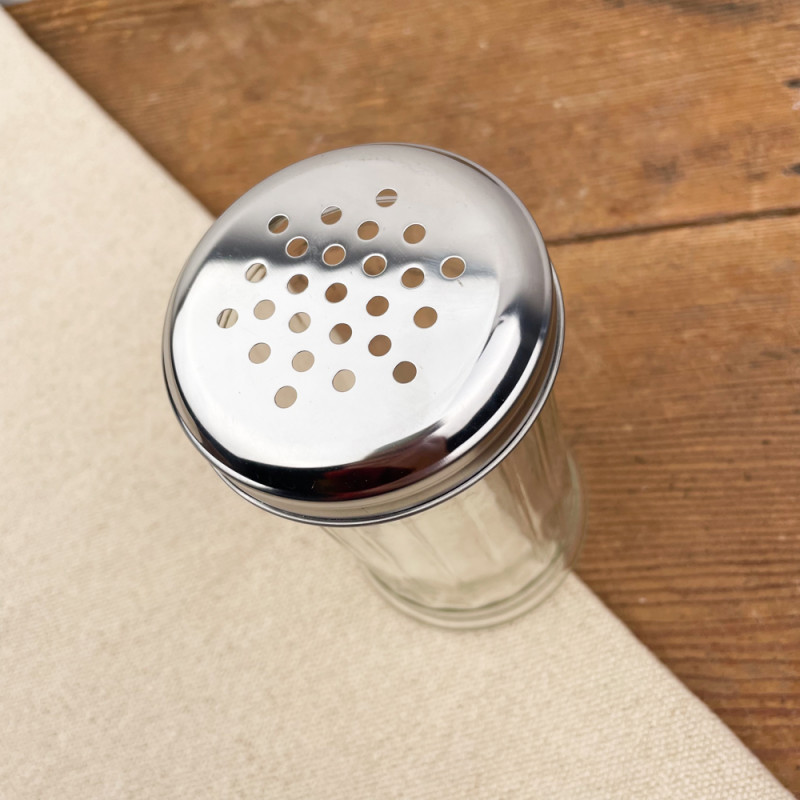 Saupoudreur à sucre en verre et inox 300ml