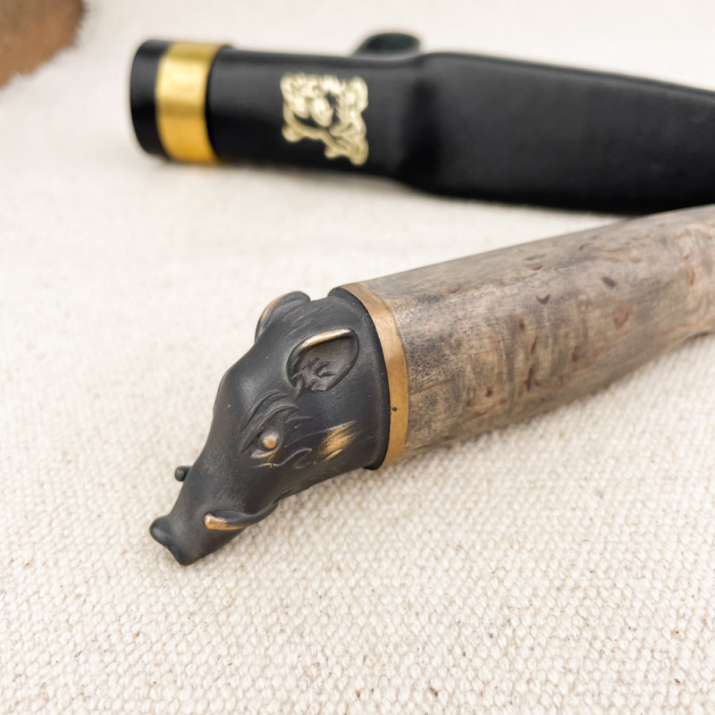 Boar's head hunting dagger