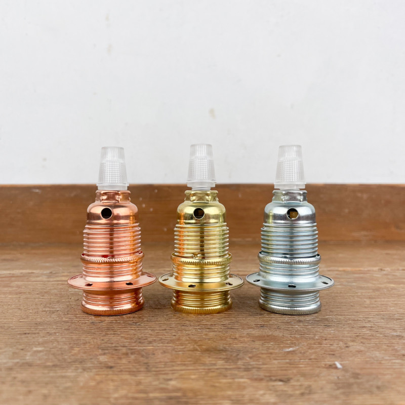 Douille E14 en métal double bague