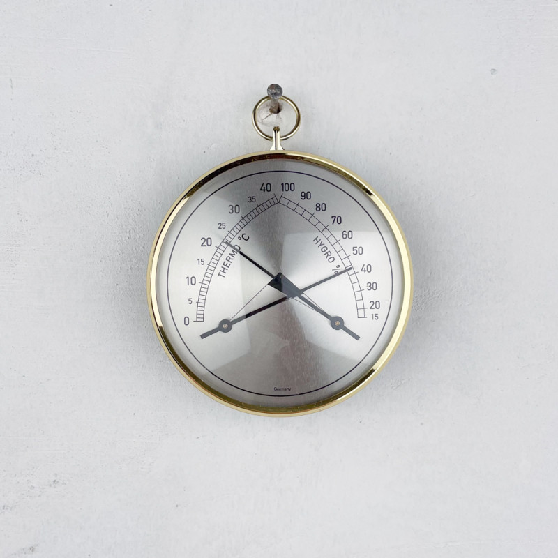 Brass thermo-hygrometer