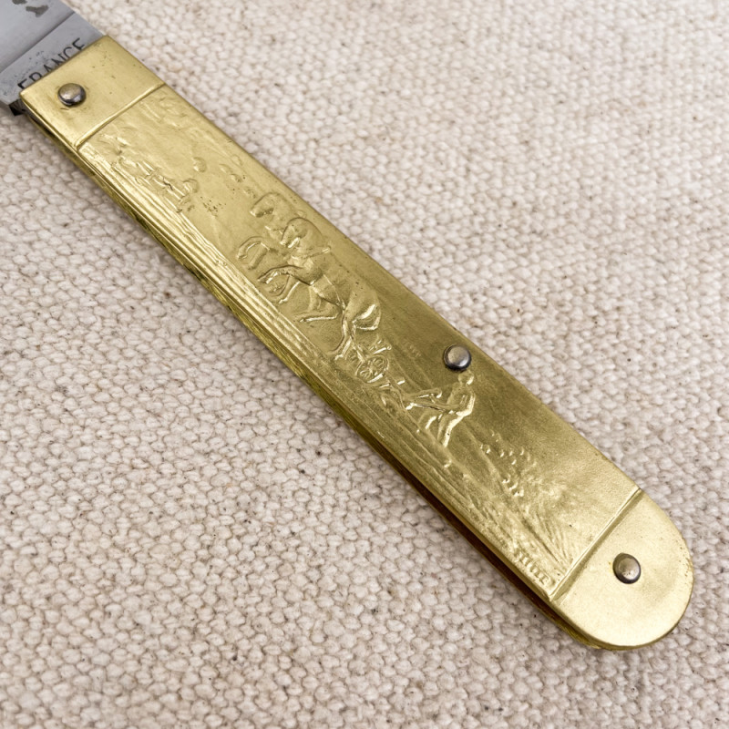 Coursolle knife carbon brass Laboureur
