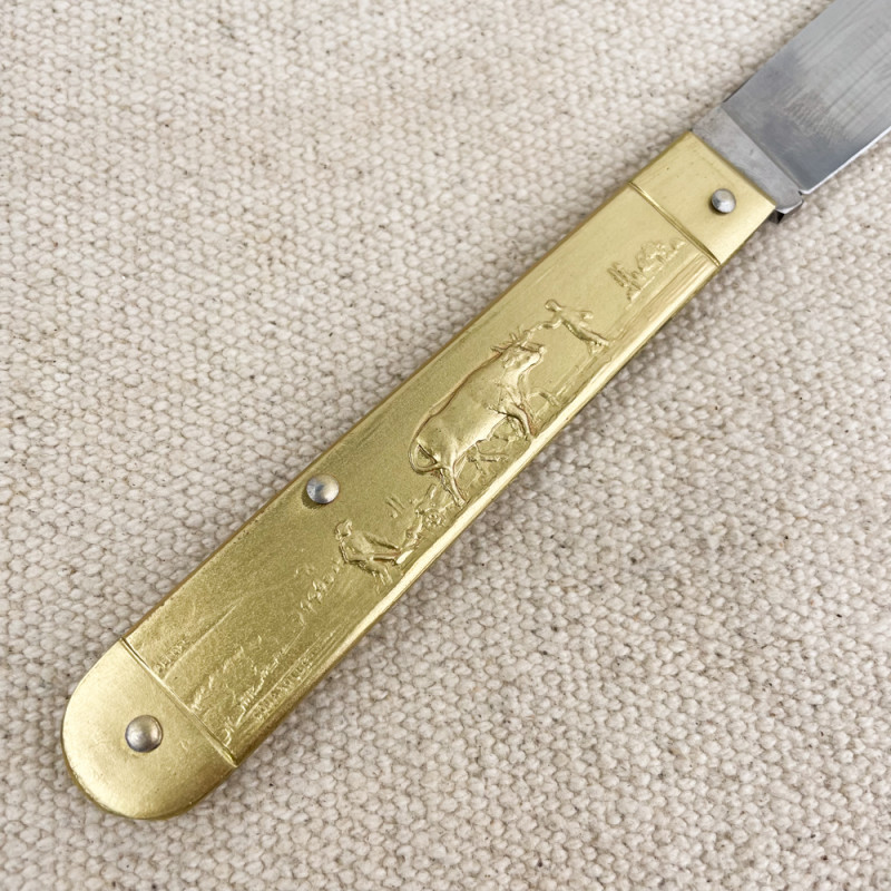 Coursolle knife carbon brass Laboureur