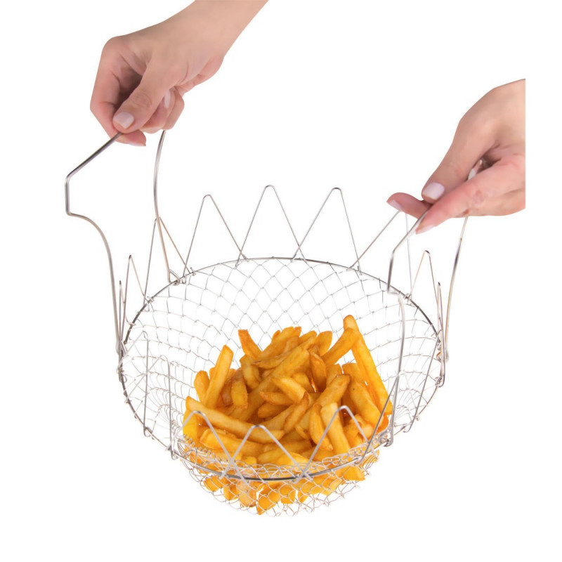 Panier à salade pliable en inox