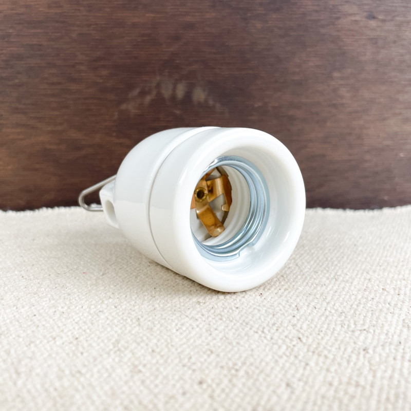 E27 porcelain hook lampholder