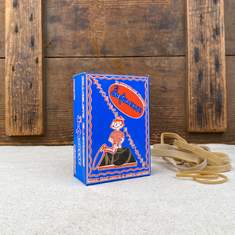 Box of natural rubber bands