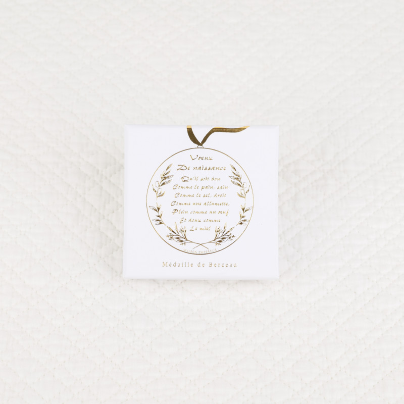 Cradle medal birth wishes