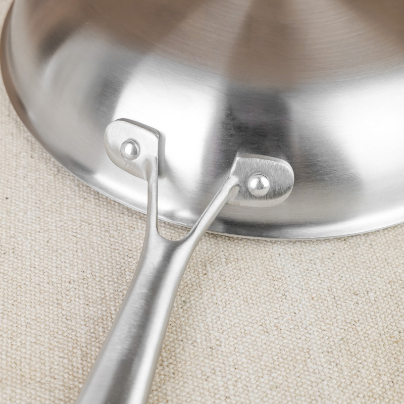 Three-layer stainless steel frying pan