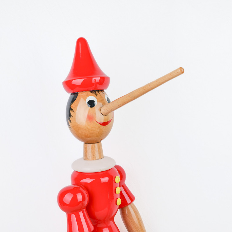 Giant articulated wooden Pinocchio 95cm