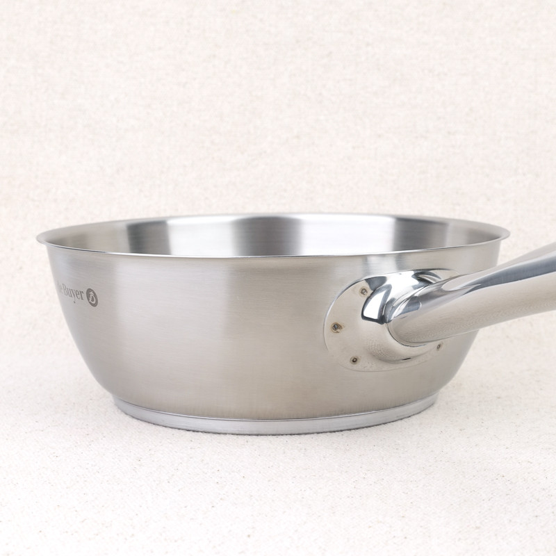 Sauteuse convex de Buyer brushed stainless steel